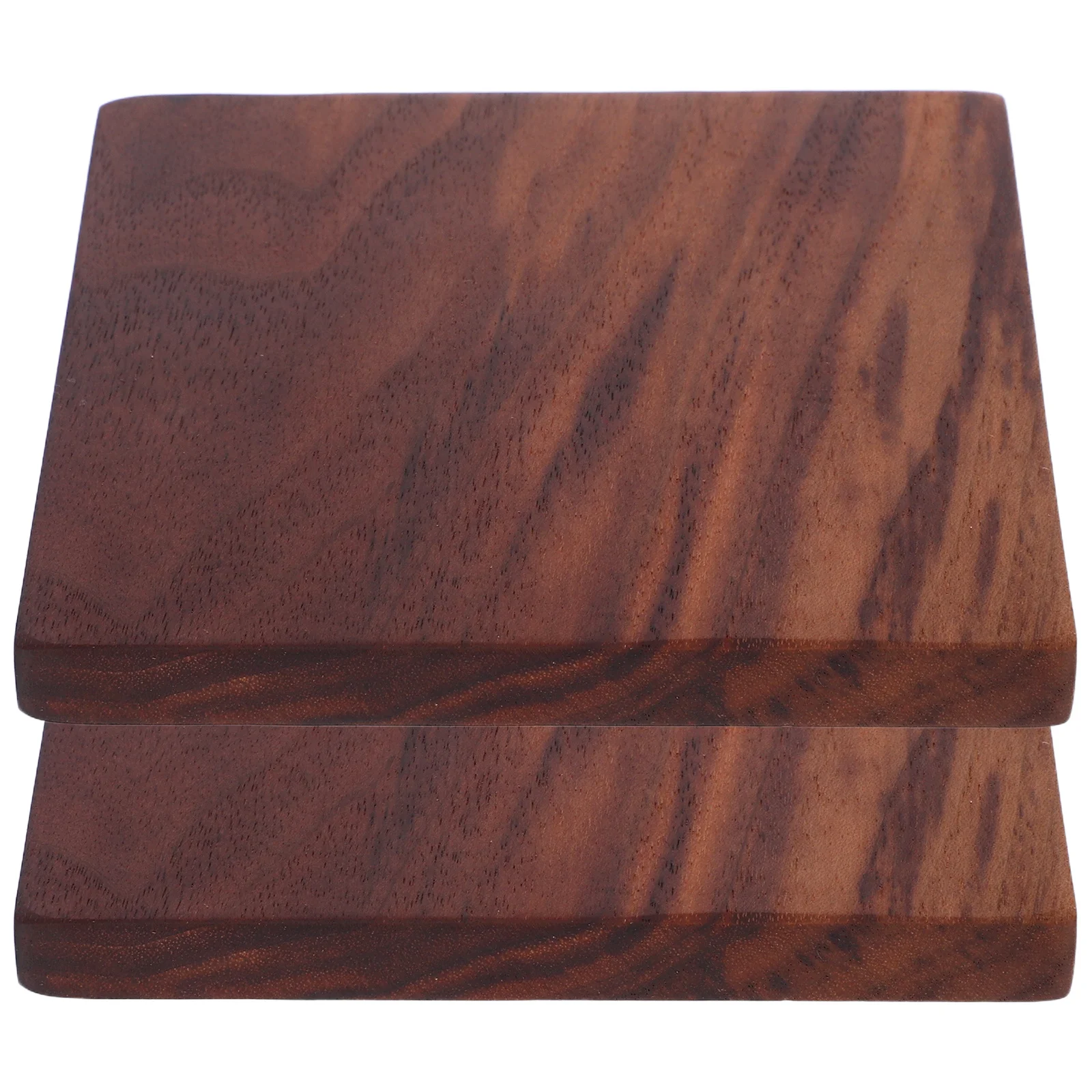 2pcs Solid Wood Panels 4X4" 1Cm Thick Natural Walnut Craft Boards For ...