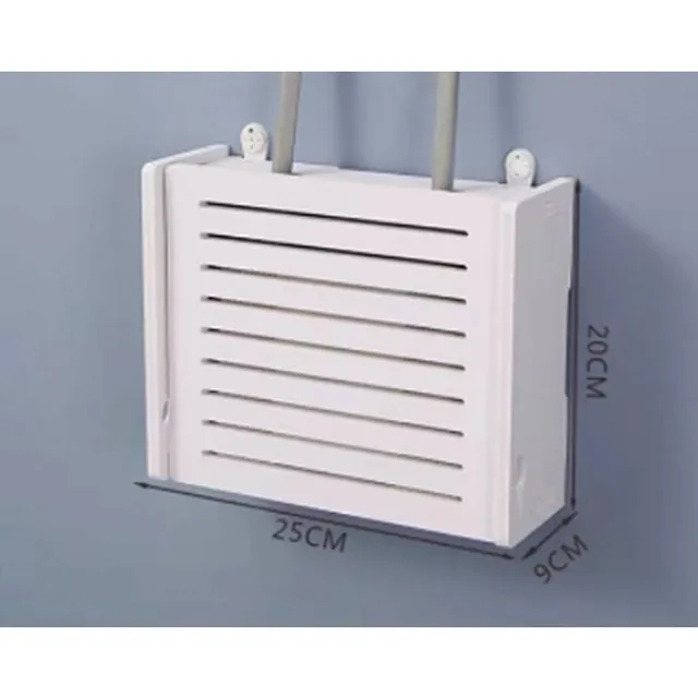 Large Wireless Wifi Router Shelf Storage Boxes Cable Power Plus Wire ...
