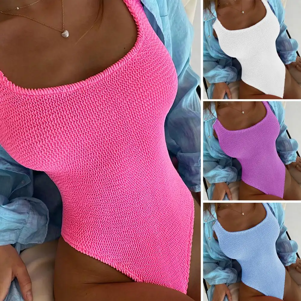 One-piece-Bikini-Stylish-Women-s-Monokini-Swimsuit-with-Wave-Stripe ...