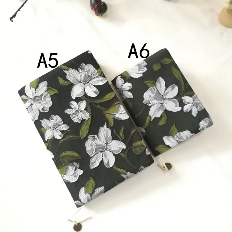 Retro Oil Painting Embossed Jacquard Cloth Book Cover A5 A6 Book Dust ...