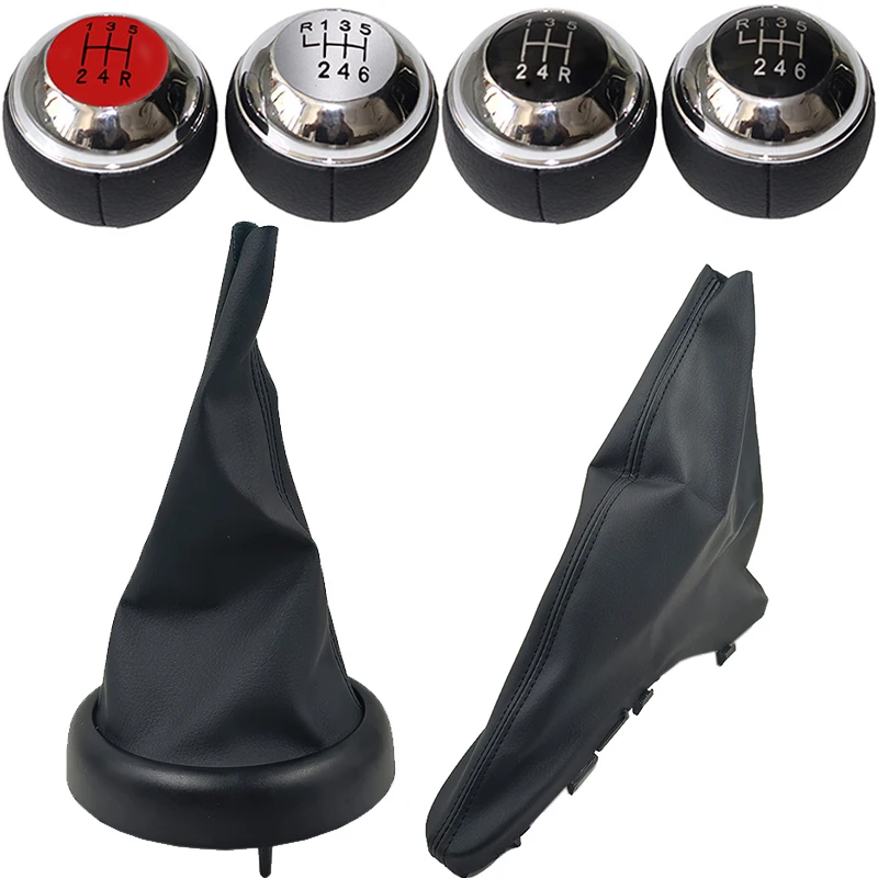 5/6 Speed Gear Shift Knob Lever Shifter Pen Collar Parking Hand Brake ...