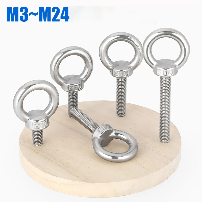 1pc-M3-M24-304-A2-70-Stainless-Steel-Eye-Bolt-Lifting-Eye-Screw-Ring ...