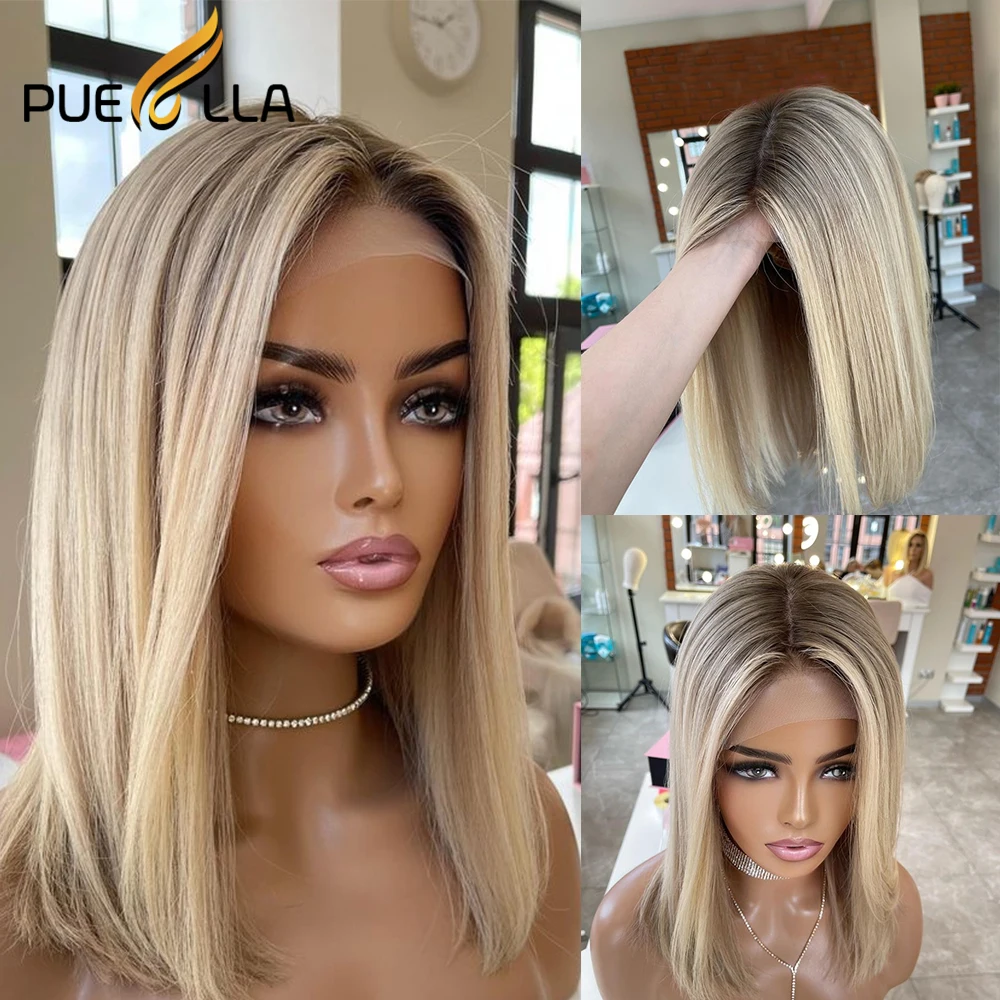 Peluca de cabello humano de 13x6 para mujer, postizo de encaje Frontal ...