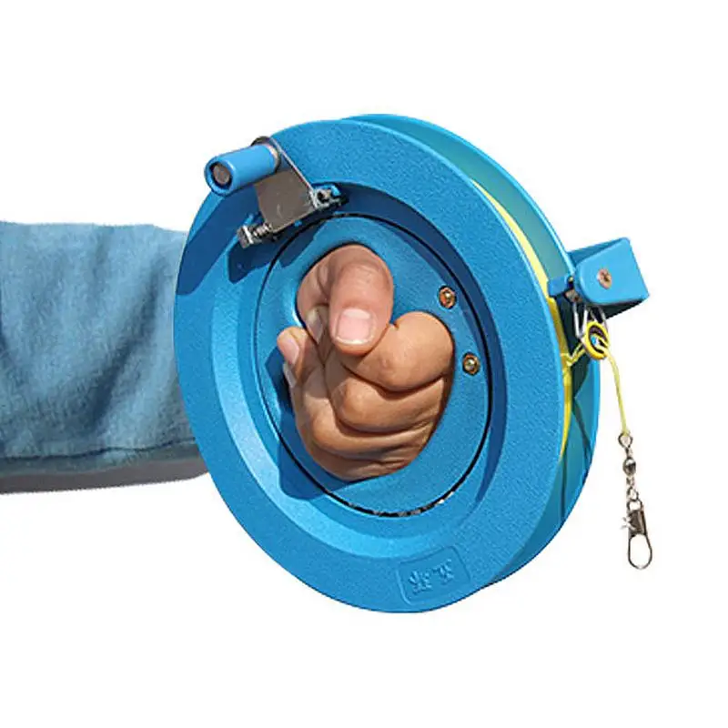 Twisted-String-Line-Outdoor-Round-Blue-Grip-Kite-Reel-Winder-Fire-Wheel ...