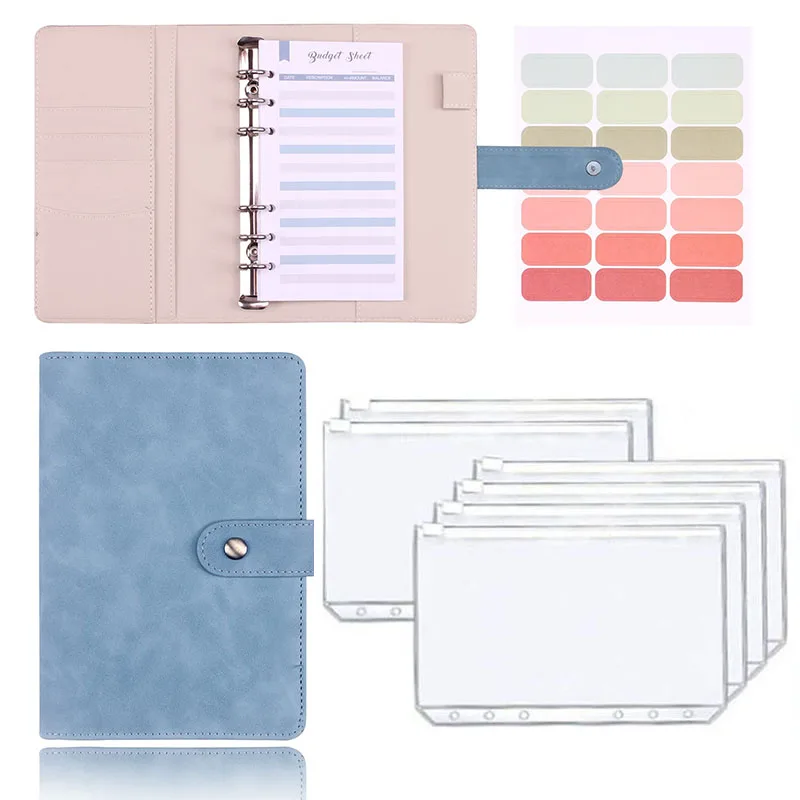 Budget Planner Book Cash Envelopes | A6 Pu Leather Notebook Budget ...
