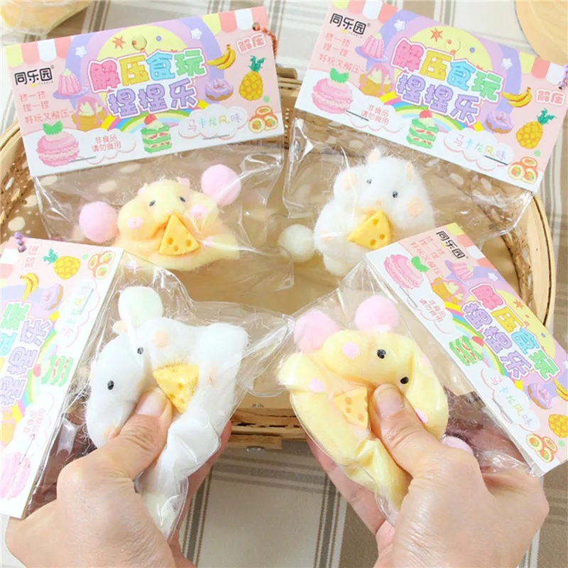 1PC-Fascinating-Cartoon-Cute-Hamster-Waffles-Paws-Squeeze-Toy-Silicone ...
