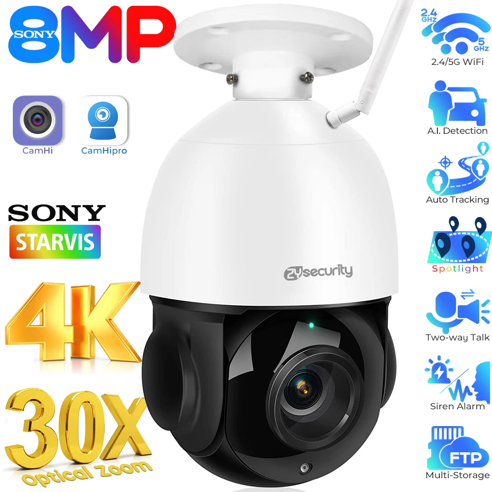 4K-30X-Optical-Zoom-Wifi-PoE-PTZ-IP-Camera-Outdoor-8MP-Auto-Tracks ...