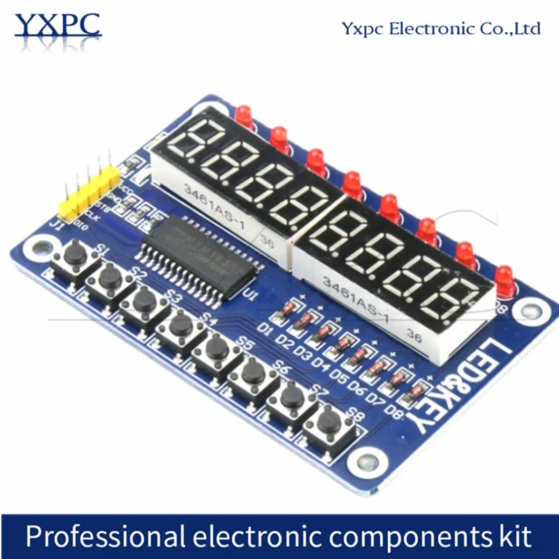 1pcs TM1638 buttons key digital tube LED display module LED KEY FOR ARDUINO
