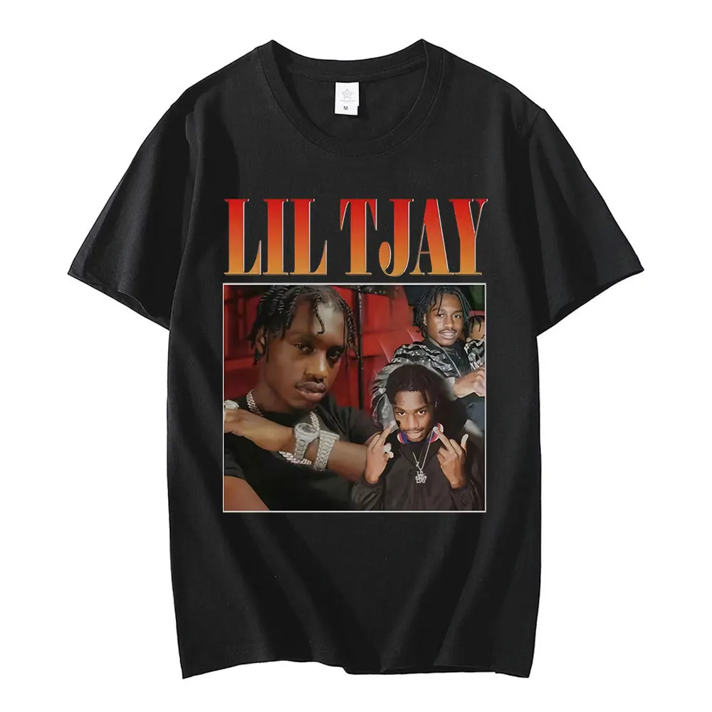 Rapper Lil Tjay Graphic Print T shirt Men Women Hip Hop Vintage T Shirt ...