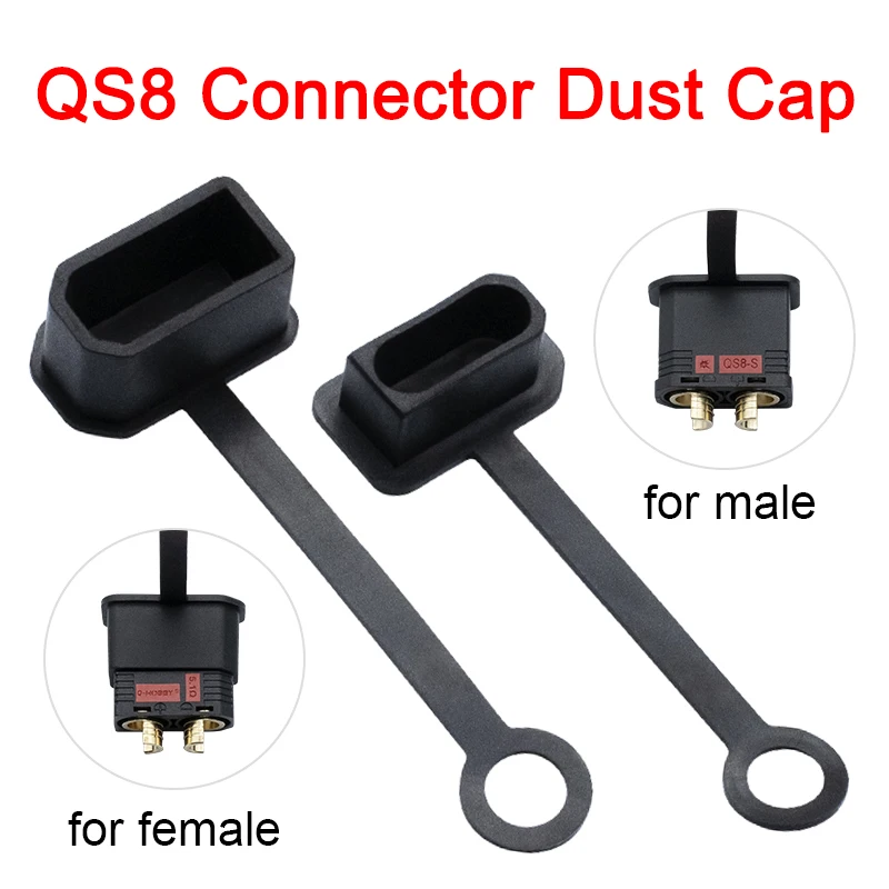 QS8 Connector Dust Cap Male Female Plug Waterproof Safety Cover Drone ...