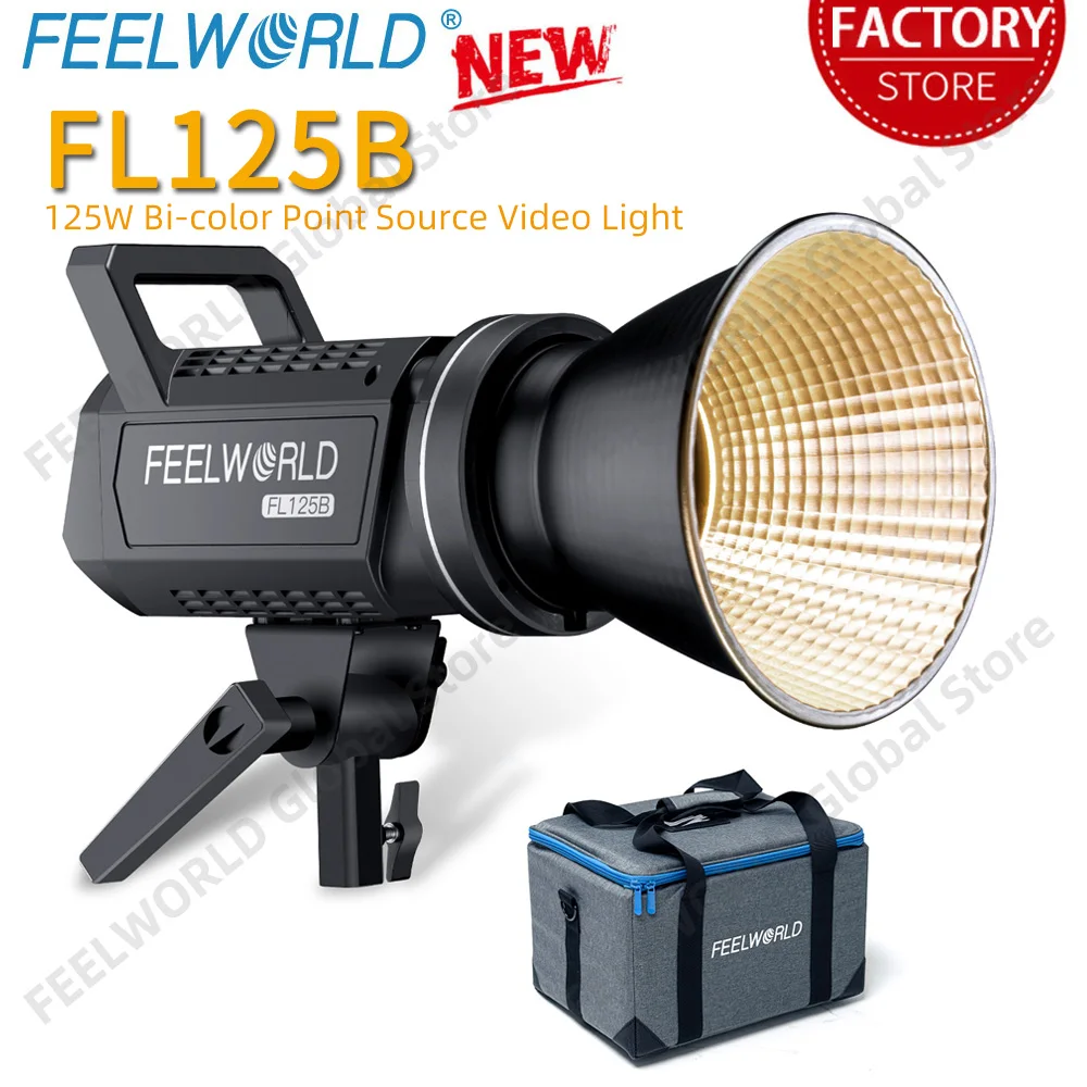 FEELWORLD 2 색 LED 비디오 조명 앱 제어 보웬스 마운트, 사진 스튜디오 비디오 인물 사진 라이브 스트리밍 녹화용, FL125B, 125W| | - AliExpress