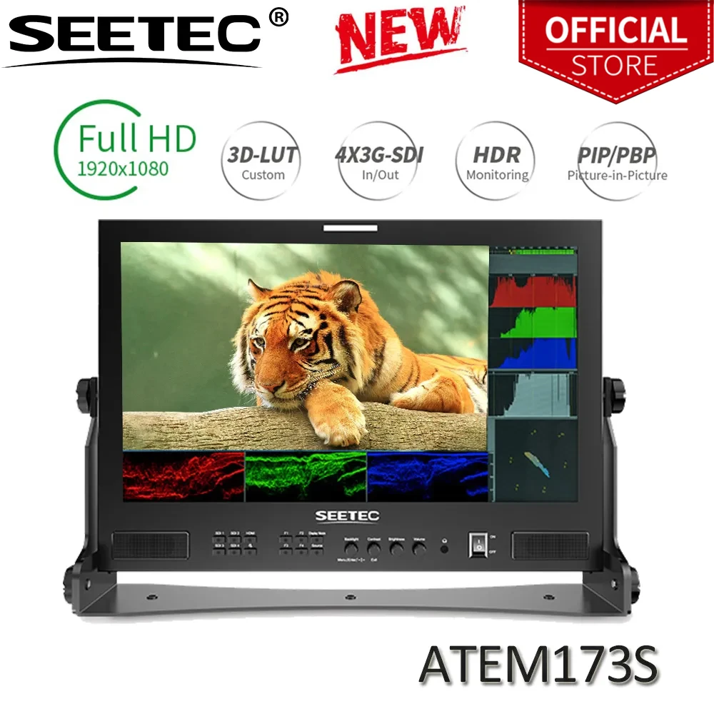 Seetec Atem173s 17.3 Inch Multi-camera Broadcast Monitor 3g-sdi Hdmi ...