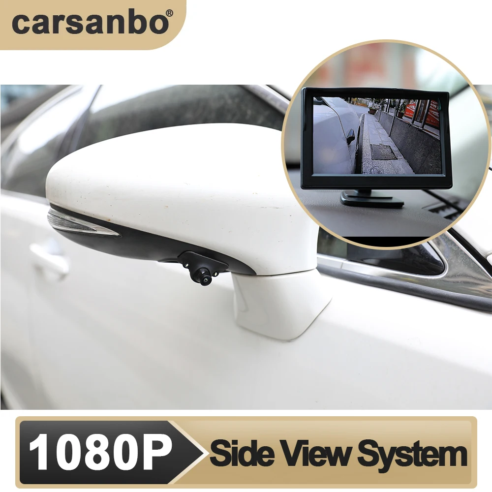 Carsanbo-5Inch-1080P-Car-Side-View-Camera-System-For-Front-Wheel-Left ...