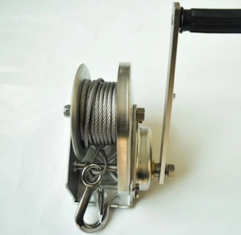 800lbs-1600lbsX5M-25M-304-stainless-steel-hand-winch-with-self-locking ...