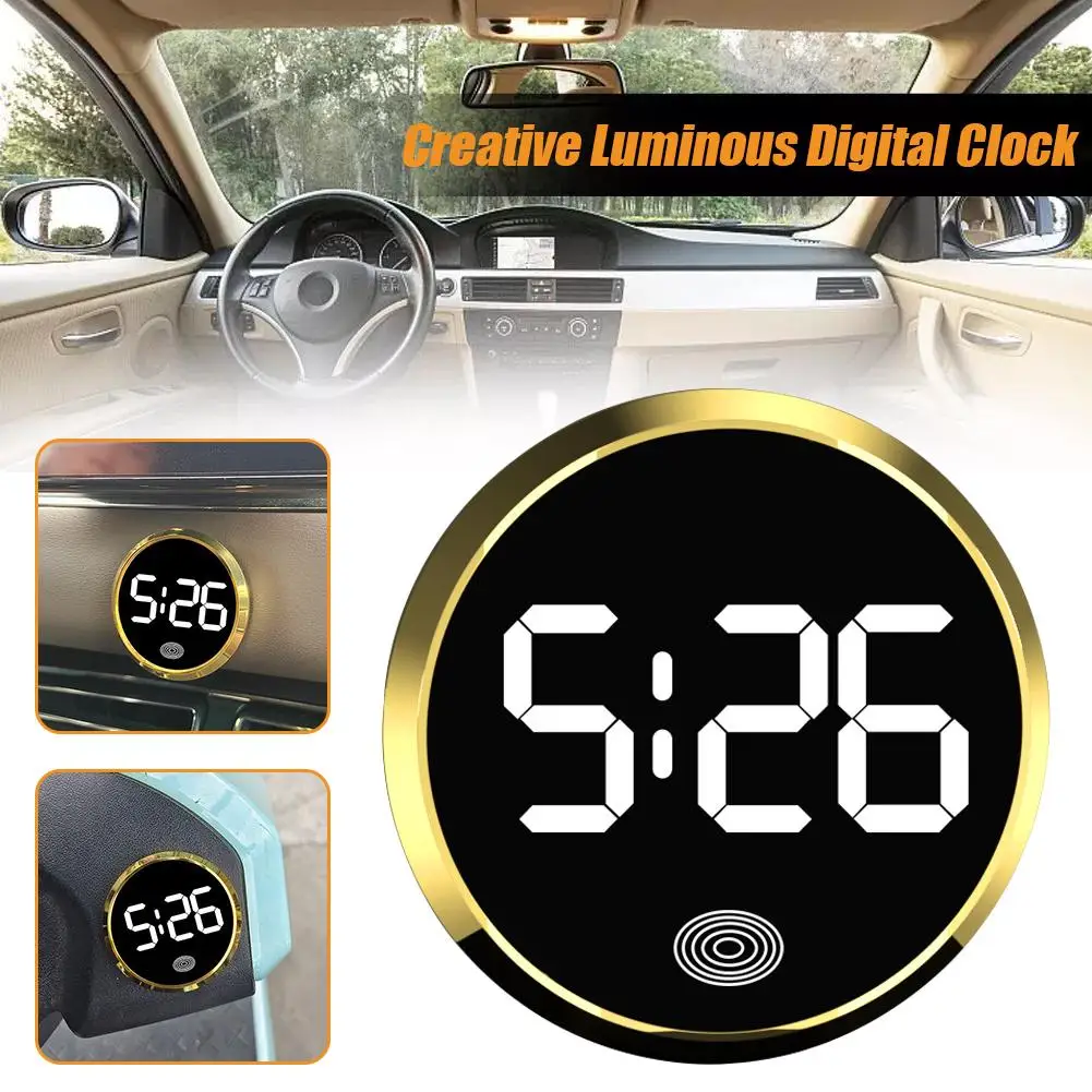 Car Luminous Car Clock Touch Type LED Electronic Watch Vehicle Car ...