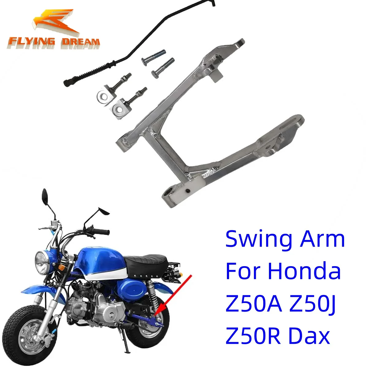 Motorcycle-Rear-Wheel-Fork-Rear-Swingarm-Rear-Rocker-Arm-For-Honda-Z50 ...