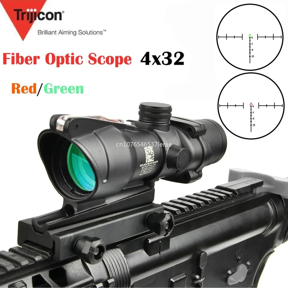 Trijicon-ACOG-Real-Fibra-ptica-Rifle-Scope-Vermelho-e-Verde-Iluminado ...
