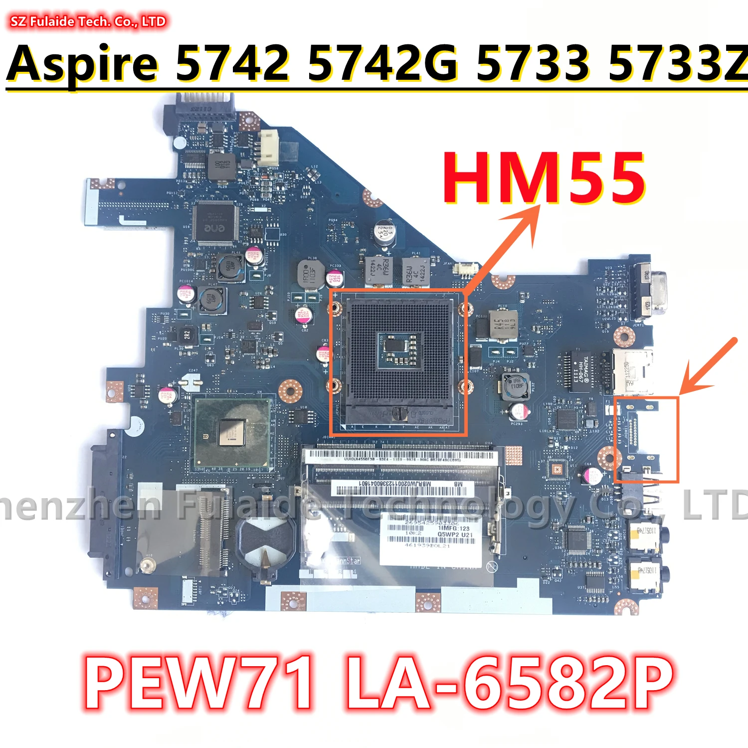 PEW71-LA-6582P-For-Acer-Aspire-5742-5742G-5733-5733Z-Laptop-Motherboard ...