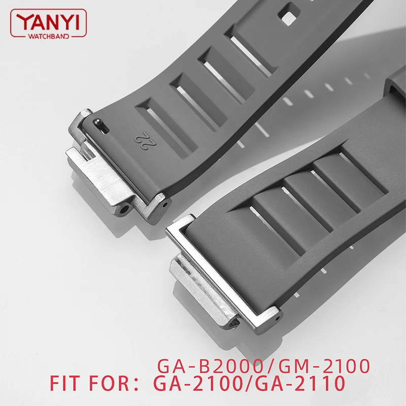 Stainless Steel Adapter 22-16mm For casio GA-2100 GA-2110A GA-B2100 GM ...