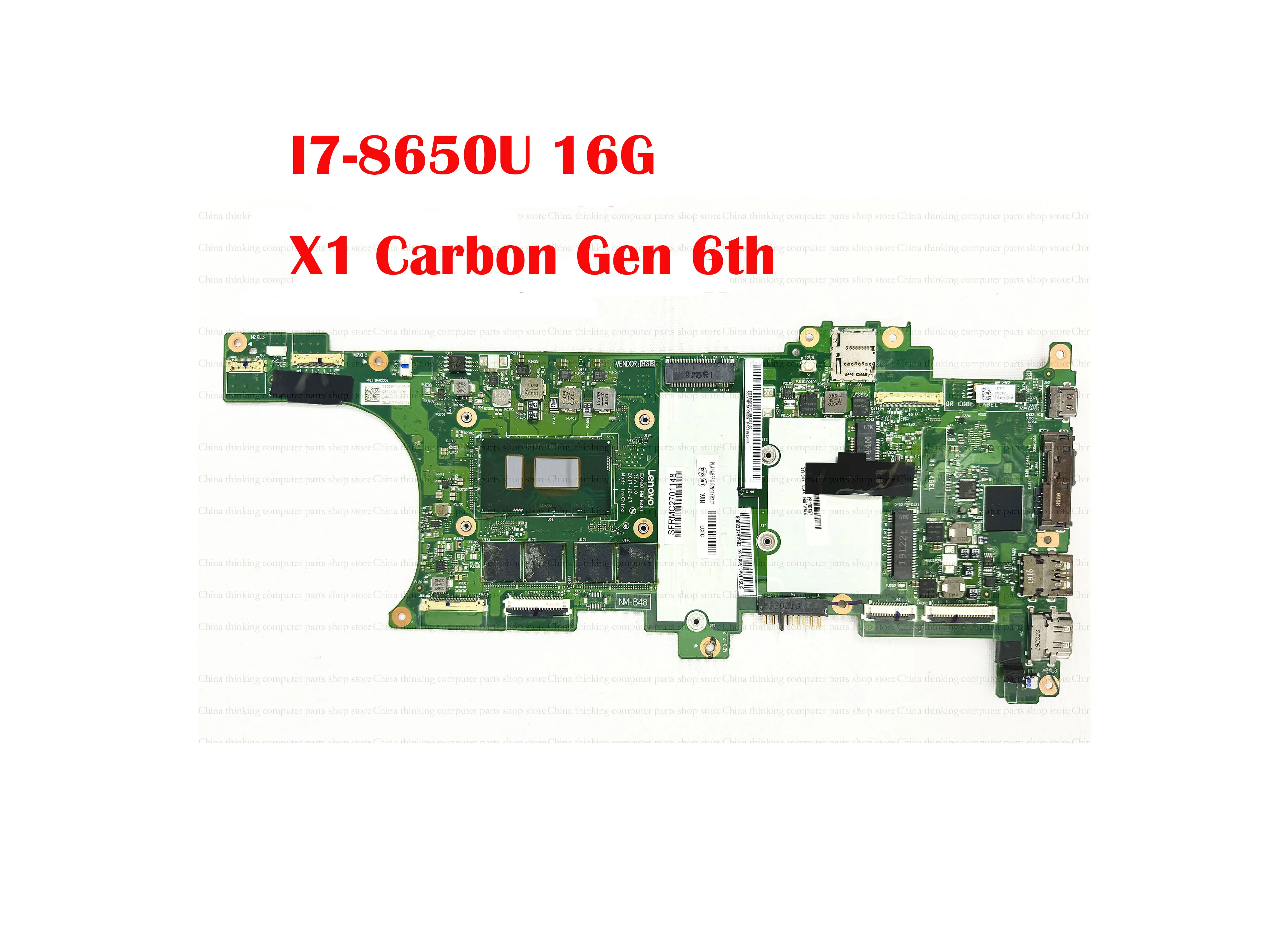 NM-B481-Motherboard-I7-8650U-For-Lenovo-Thinkpad-X1-Carbon-6th-Gen ...