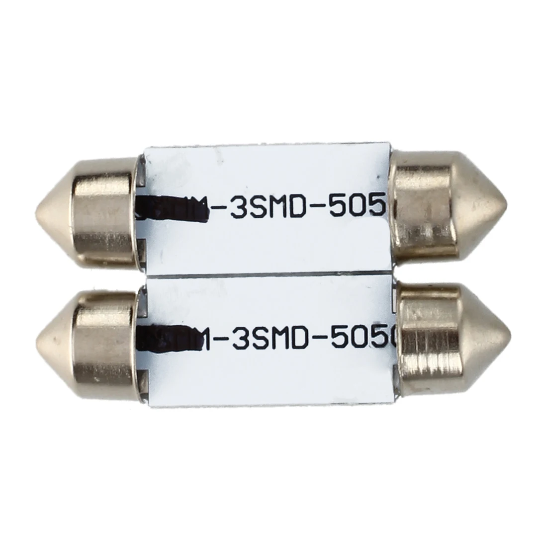 2x-C5W-3-LED-SMD-5050-36mm-Xenon-White-Bulb-plate-shuttle-Festoons-dome ...