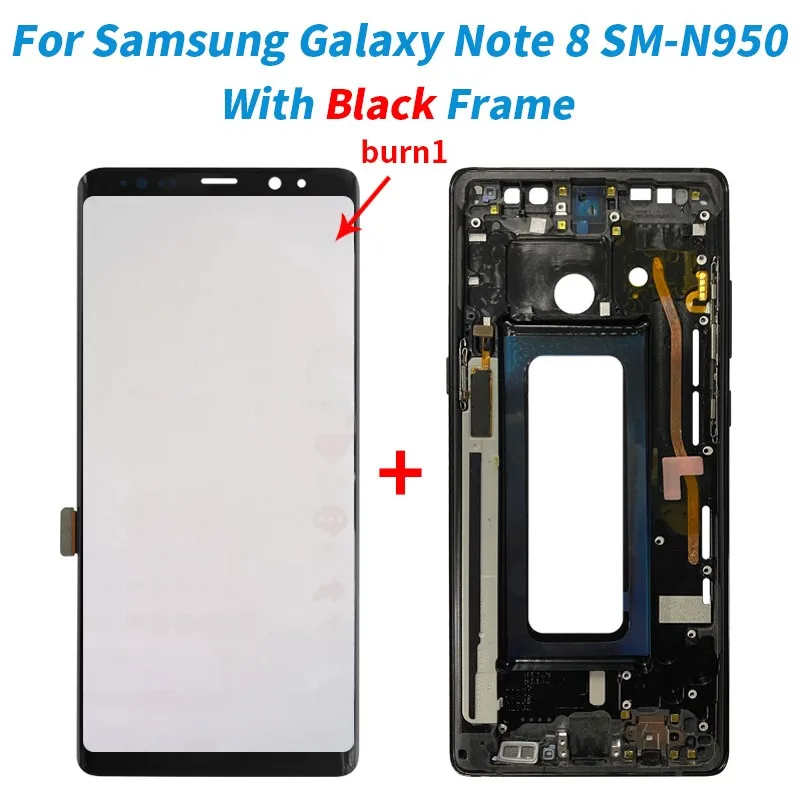 Original-LCD-For-Samsung-Galaxy-Note8-Display-With-Burn-Frame-AMOLED ...
