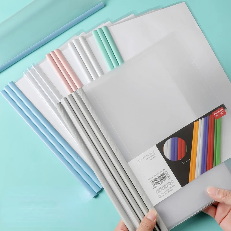 10-Pcs-Color-Transparent-Draw-Rod-Folder-File-Report-Resume-Folder-A4 ...