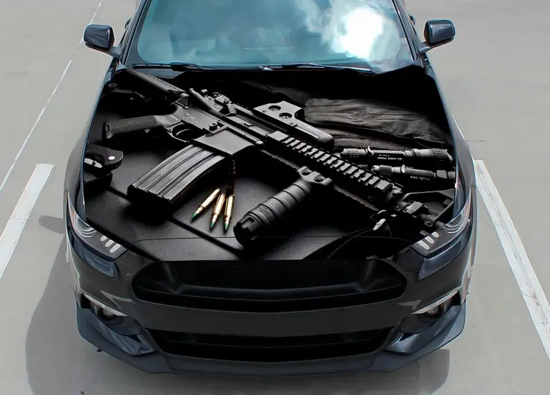 Car Hood Decal Wrap Decal Weapon Gun Rifle Vinyl Sticker Graphic Truck ...