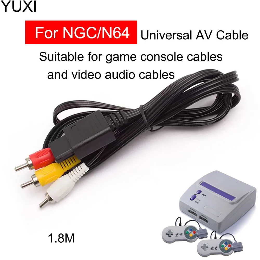 YUXI-piezas-multiusos-para-N64av-Cable-de-Audio-y-v-deo-est-reo-para ...