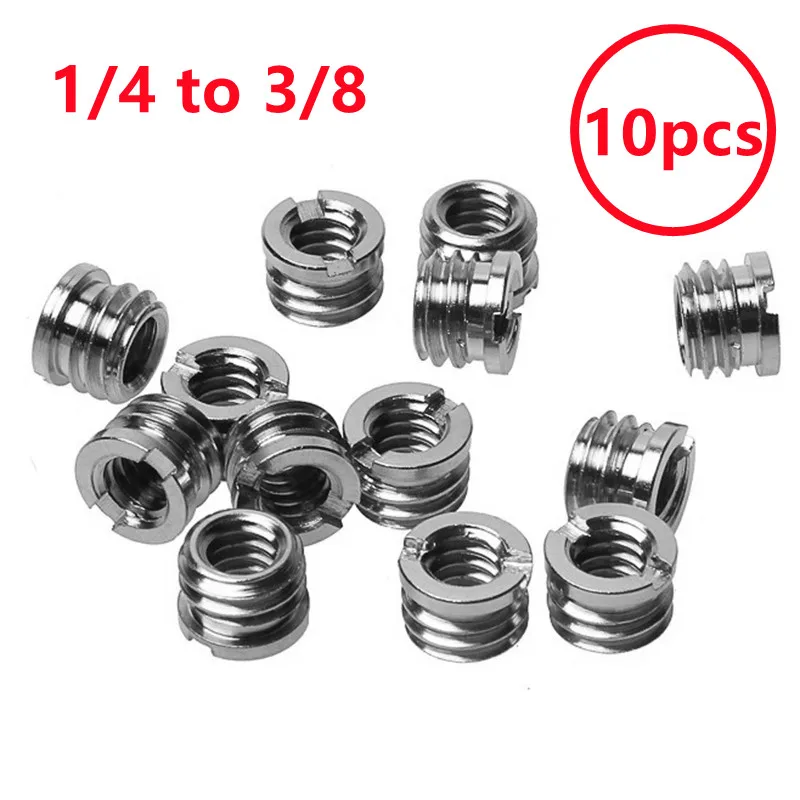 10pcs 1/4 Inch To 3/8 Inch Convert Screws Standard Adapter Universal ...