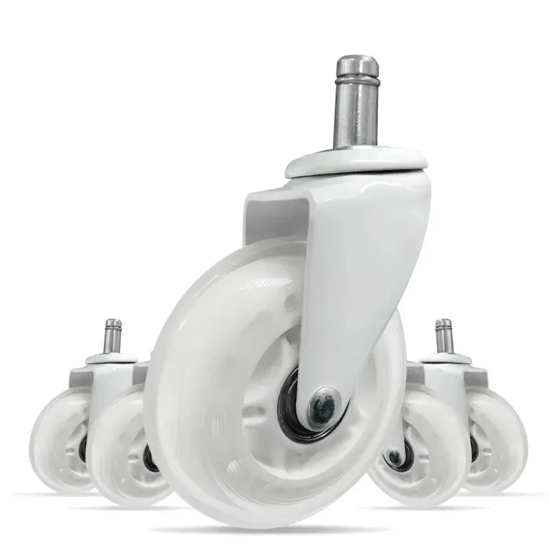 White-Flower-Core-Transparent-Wheels-For-Office-Chairs-Gaming-Chairs ...