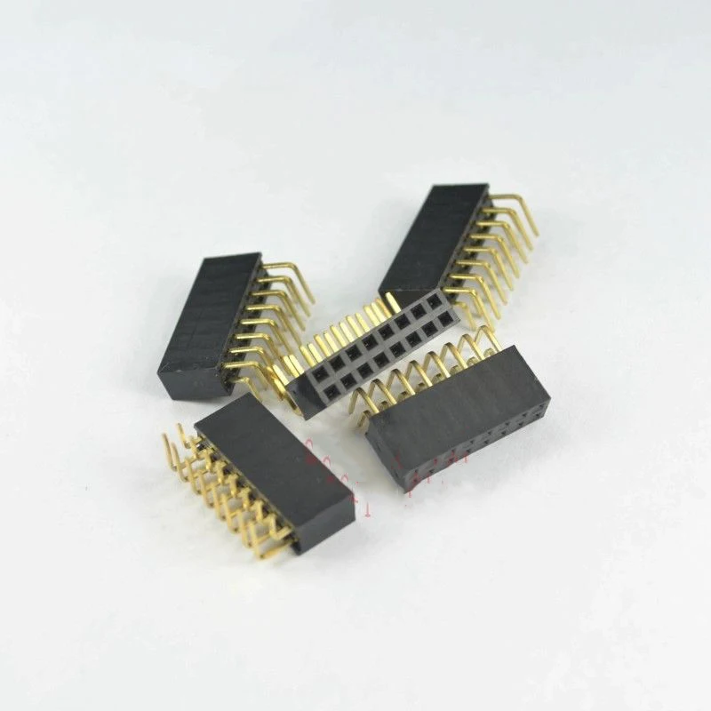 10PCS-2X8-PIN-Double-Row-Right-Angle-Female-Pin-Header-2-54MM-Strip ...