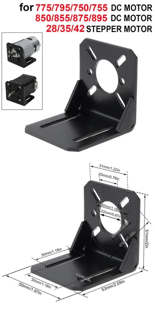 775 Motor Mount Bracket Universal Fixing Mounting Base for 750/755/775 ...