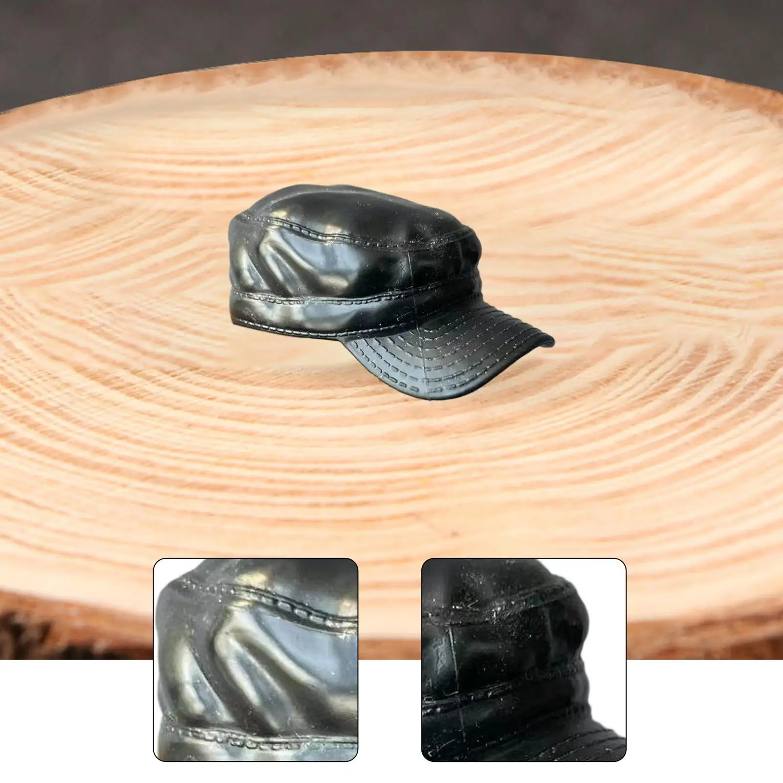 1/6 Action Figure Hat Model Soft Rubber Black Small Cap Model Doll Prop ...
