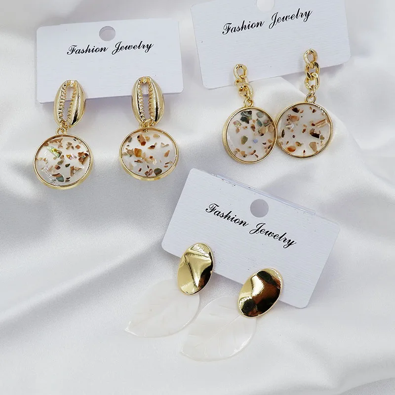 1-Pair-Trendy-Natural-Shell-Abalone-With-Metal-woman-Earrings-For-girl ...