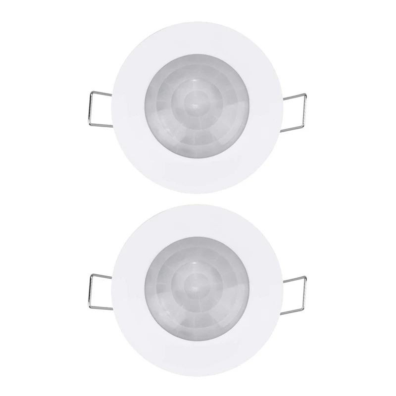 2X-110V-220V-360-Infrared-Recessed-PIR-Ceiling-Motion-Sensor-Detector ...