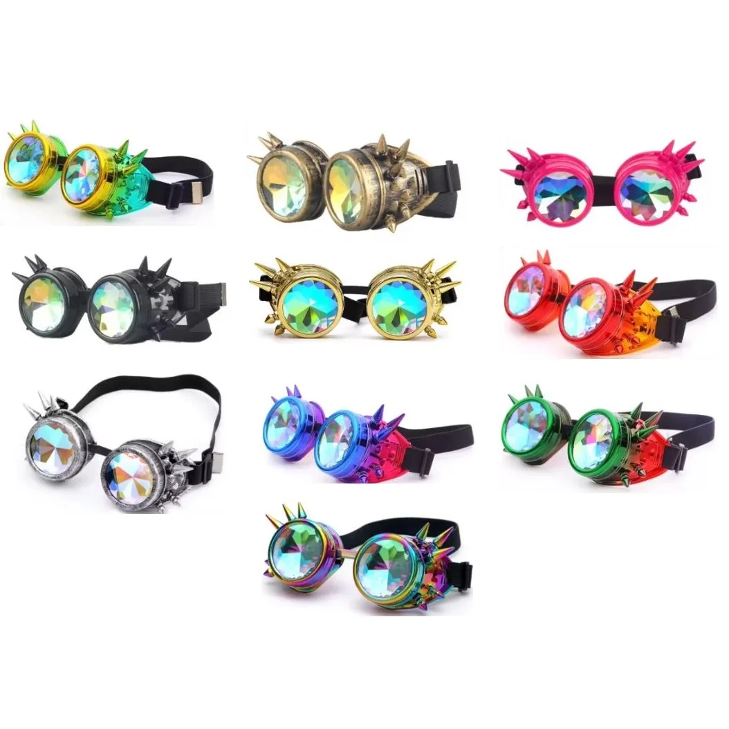 Hotselling Kaleidoscope Rainbow Glasses Men's Women's Sunglasses Rivet ...