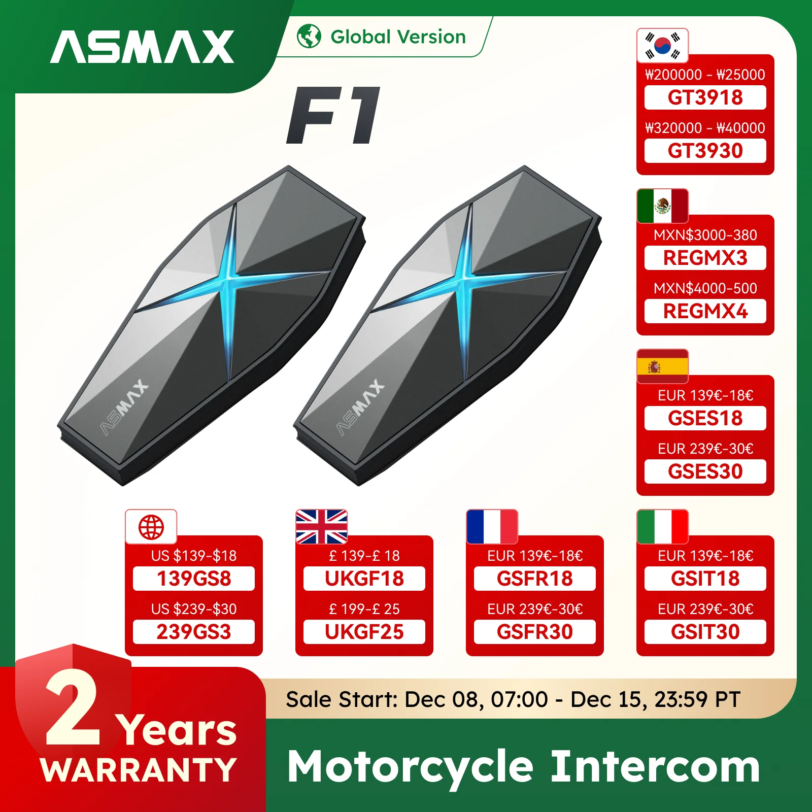 ASMAX-F1-Intercomunicador-moto-Intercomunicador-para-moto-Mesh-Aud ...