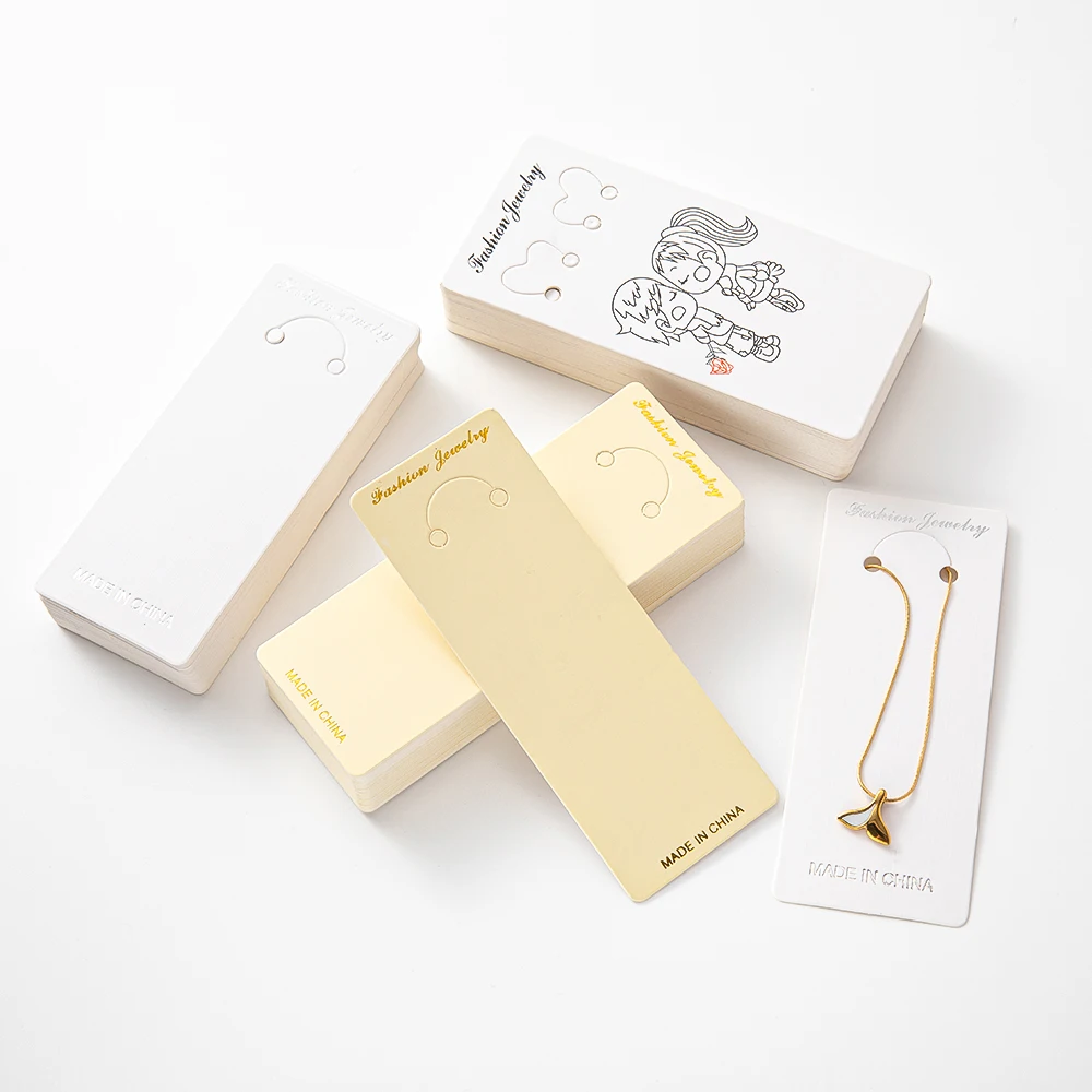 50pcs Paper Keychain Jewelry Display Stand Cards For DIY Key Fobs ...