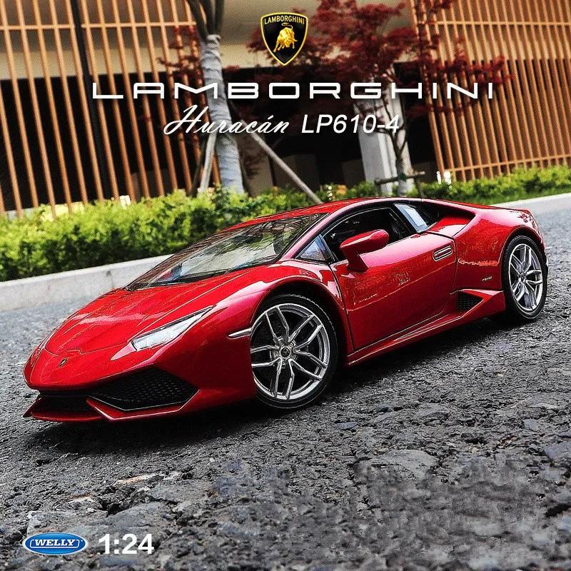 BEM-VINDO-Lamborghini-Huracan-LP610-4-Alloy-Modelo-De-Carro-Esportivo-Diecast-Metal-Carro-De ...
