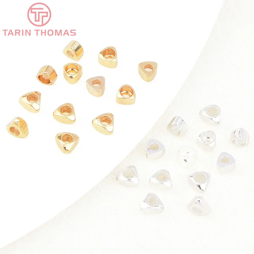 8047-50PCS-2-5MM-3MM-24K-Gold-Color-Plated-Brass-Triangle-Spacing-beads ...