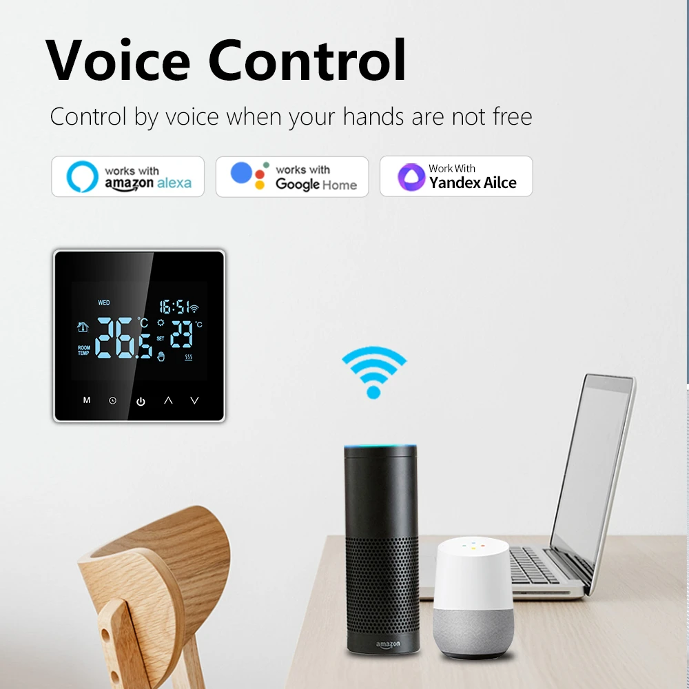 Tuya Wifi Intelligens Termosztát Lcd Érintés Hőmérséklet -Szabályozás ...