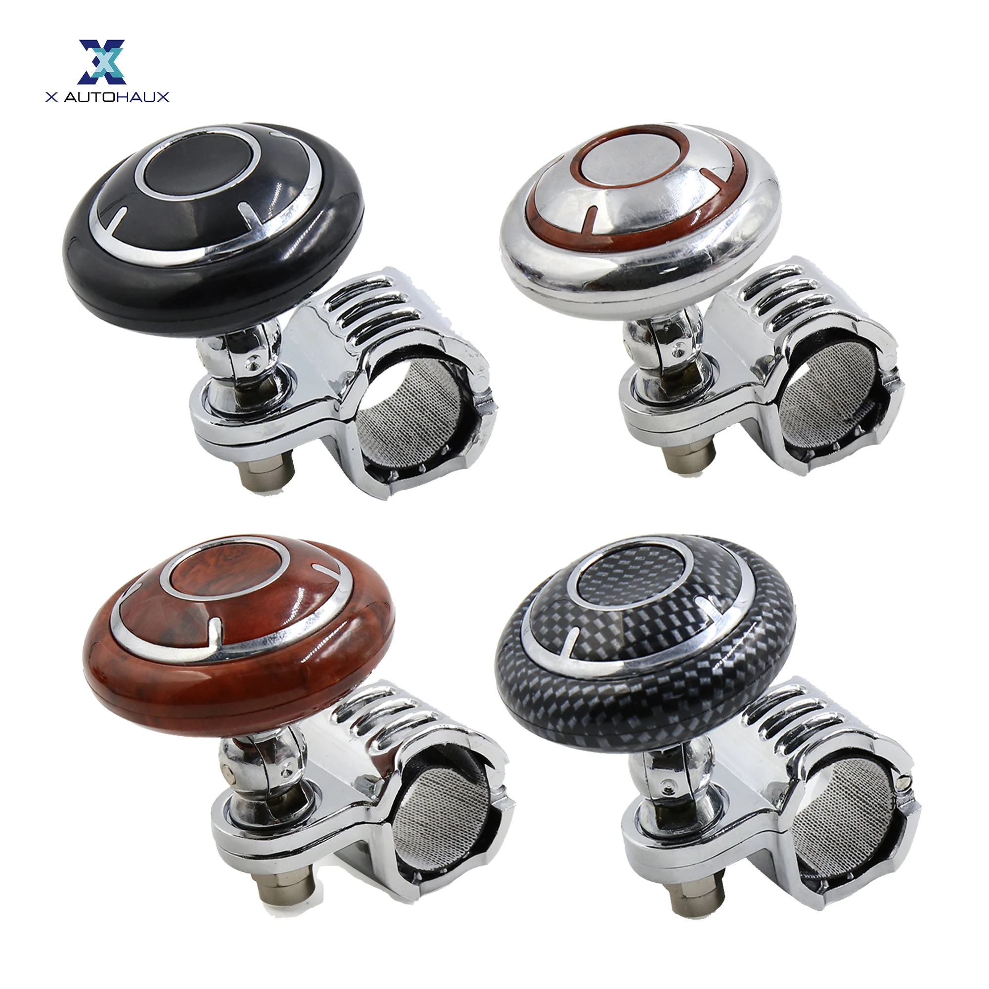 X-Autohaux-Black-Folding-Steering-Wheel-Spinner-Knob-Power-Handle-Grip ...