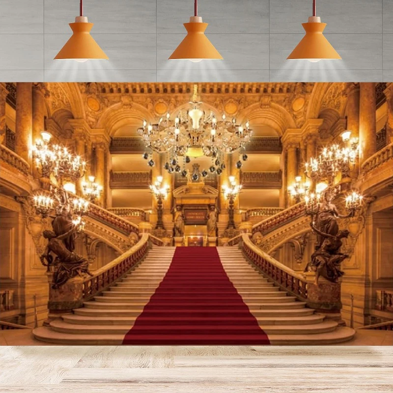 Luxurious-Palace-Photography-Background-Red-Carpet-Golden-Castle ...