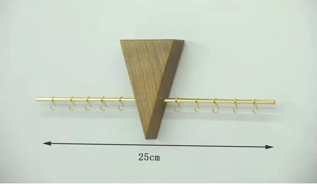 Simple Walnut Hanging Wall Jewelry Rack Earrings Necklace Accessories ...