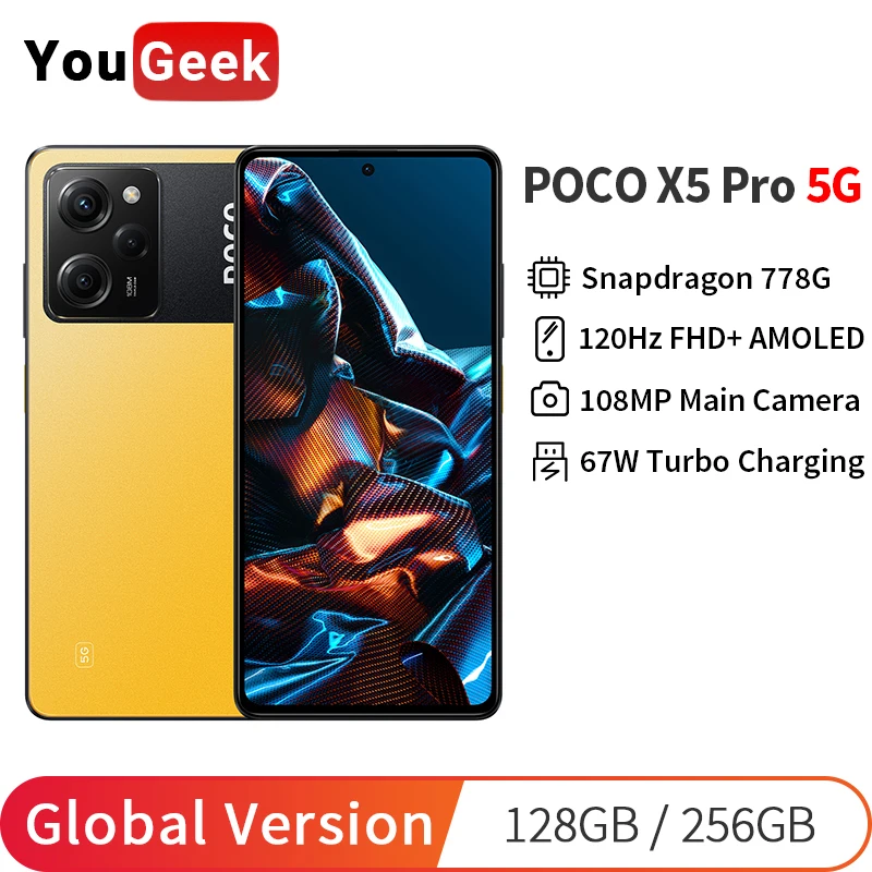 POCO teléfono inteligente X5 Pro, versión Global, 5G, Triple CÁMARA DE ...