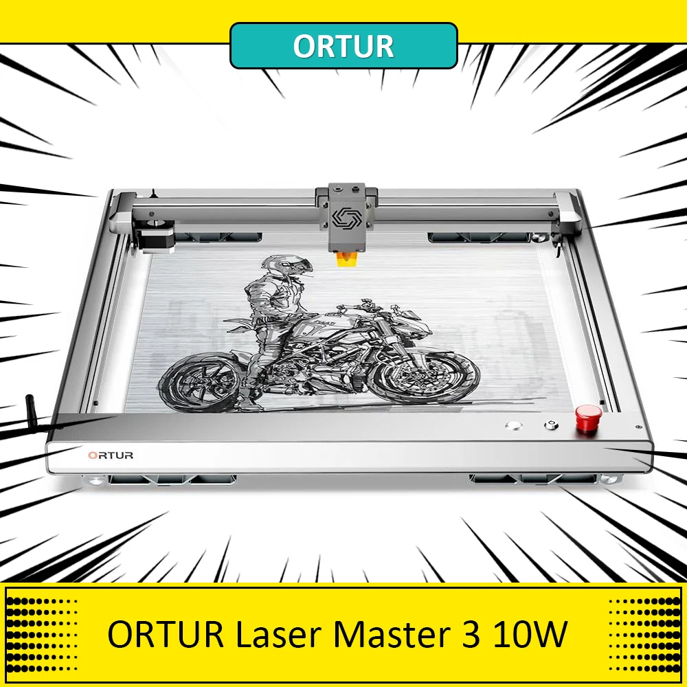 ORTUR Laser Master 3 10W Cutter with LU2-10A, Emergency Stop, Laser ...