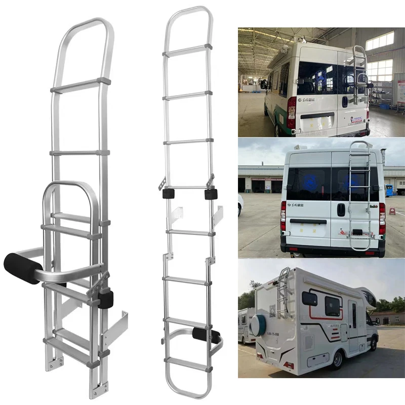 Aluminum Alloy RV Rear Climbing Ladder Multi-purpose Folding Ladder ...