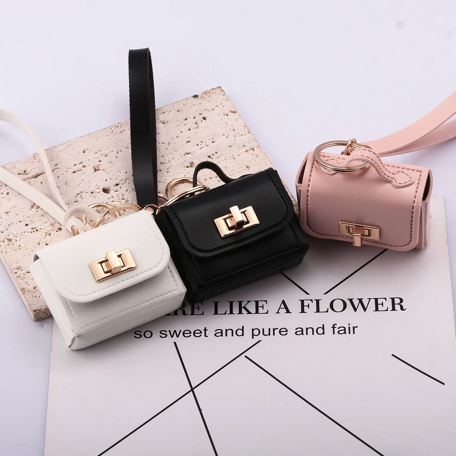 Creative Mini Leather Hangbag Bag Hanging Decoration Versatile Bag ...