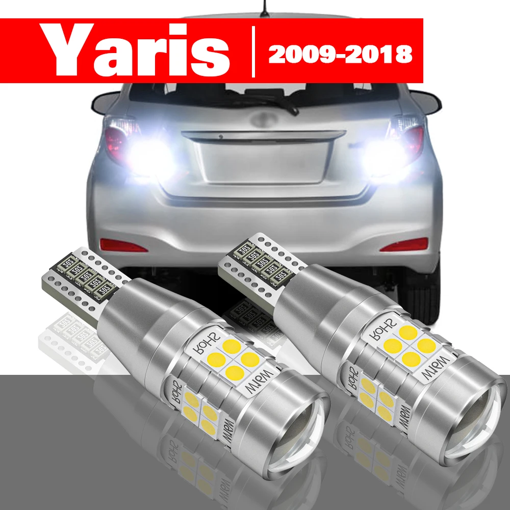 For-Toyota-Yaris-Vitz-2009-2018-2pcs-LED-Reverse-Light-Backup-Lamp ...